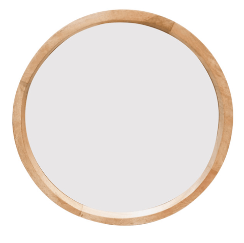 Round Wooden Mirror – English Country Home