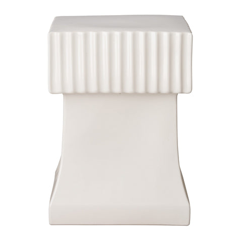 Square Garden Stool with Corregated Top| Hamptons furniture – English ...