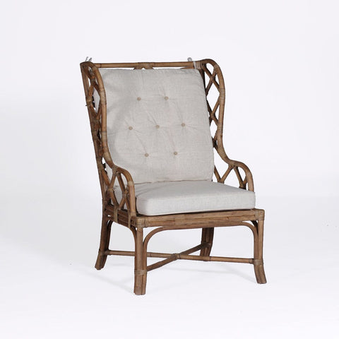 Rattan Wing Back Chair|Hamptons furniture | Hamptons furniture ...