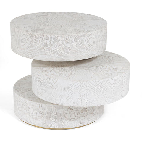 Pivoting Side Table in White| Hamptons furniture – English Country Home