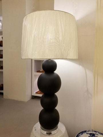 Black 4-Ball Mango Wood Lamp – English Country Home