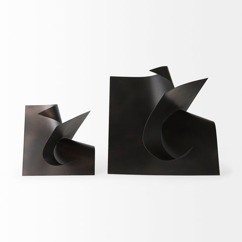 Black Metal Object Sculpture - 2 Sizes – English Country Home