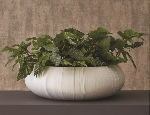Large Table Top Bowl with Linen Texture – English Country Home