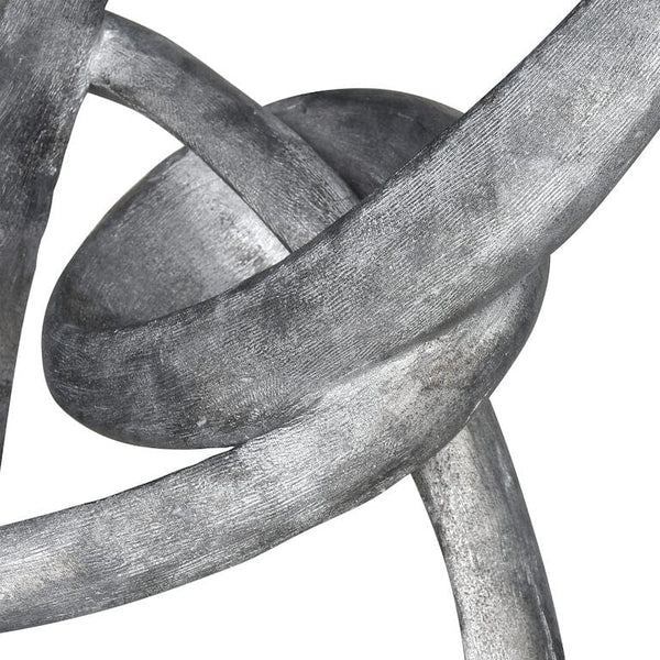 Silver Metal Loop Sculpture – English Country Home