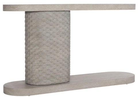 Oak Console with Off Centre Pedestal, wrapped in woven rope – English ...