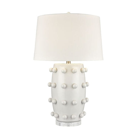 White Knobby Lamp – English Country Home