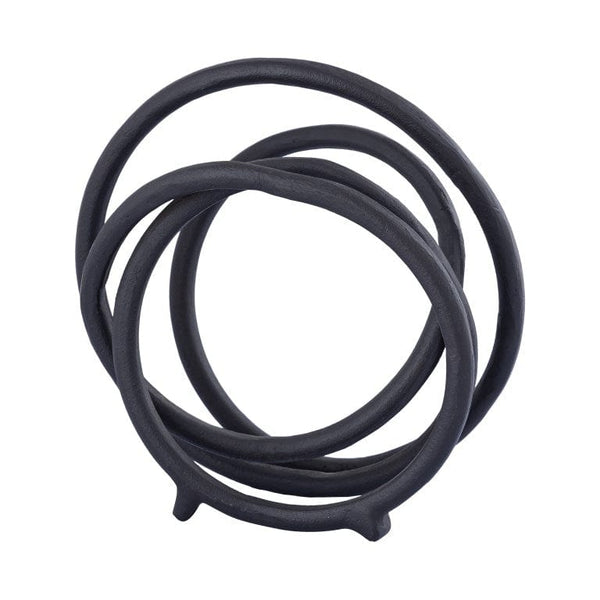 Black Painted Metal Loop Sculpture – English Country Home